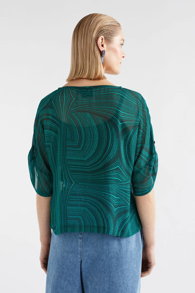Elk the Label - Krava Sheer Top - Malachite Print – Milk and Honey